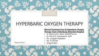 Hyperbaric Oxygen Therapy in medical uses.pptx