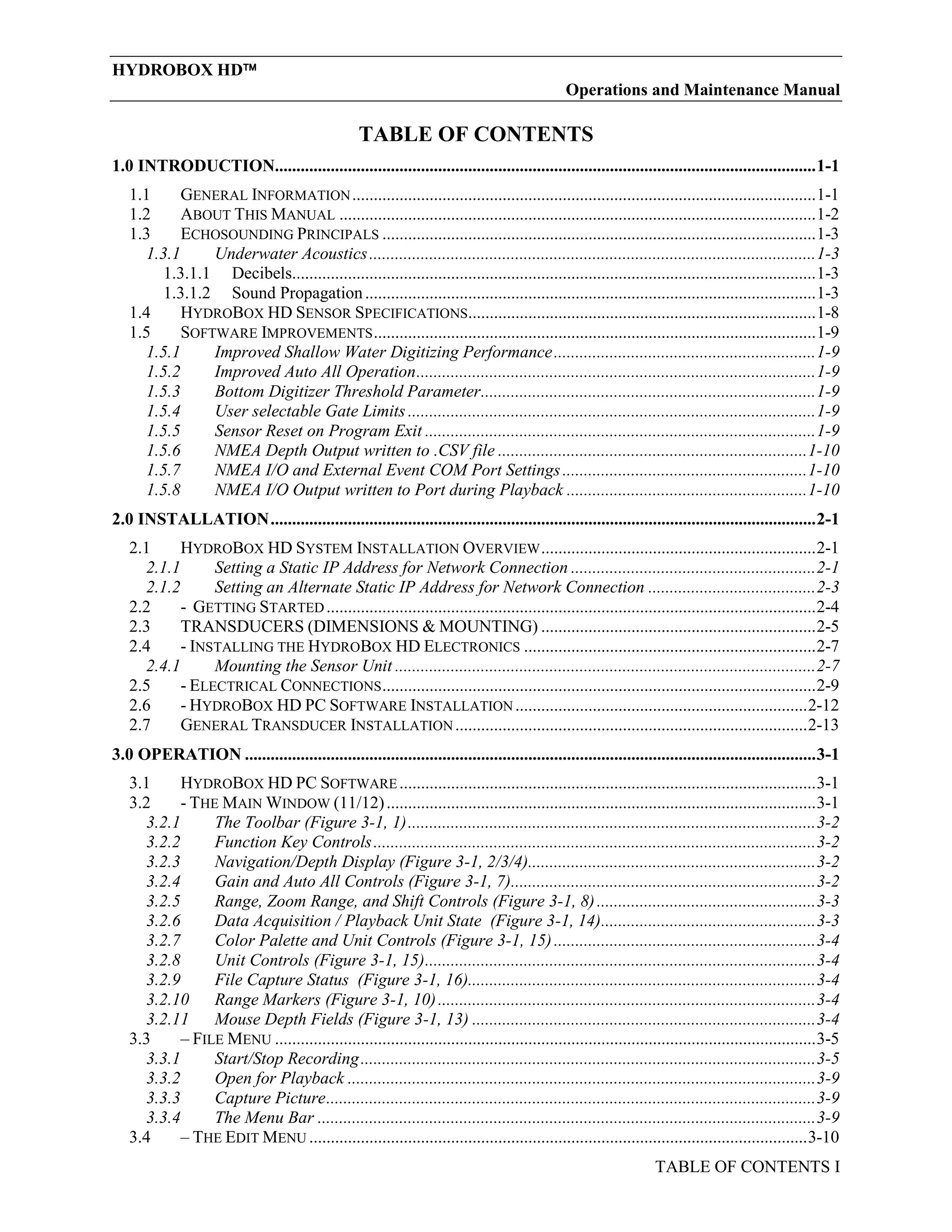 HydroBox HD™ Hydrographic Echosounder Manual | PDF