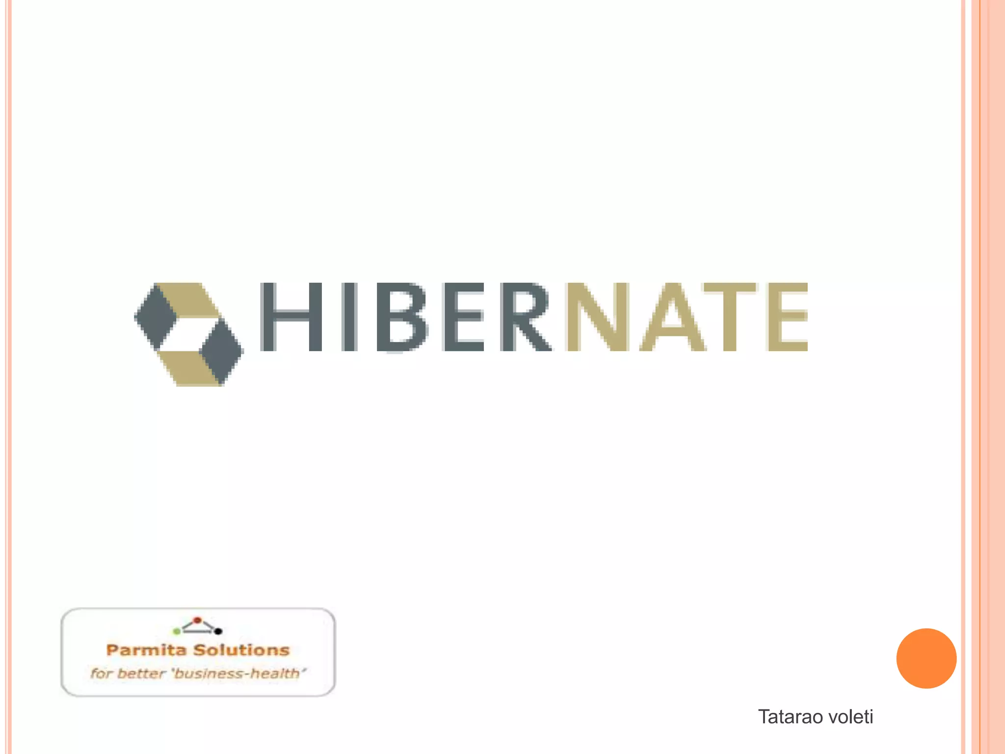 Hibernate Architecture Overview. | PPT