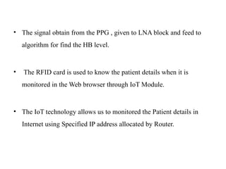 Non invasive hemoglobin estimation using iot | PPT