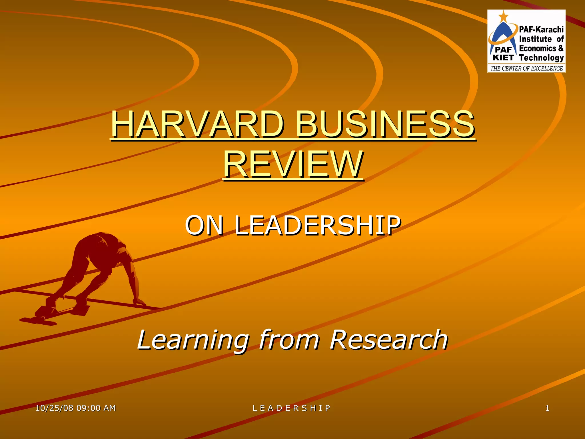 HBR- On Leadership 1 | PPT