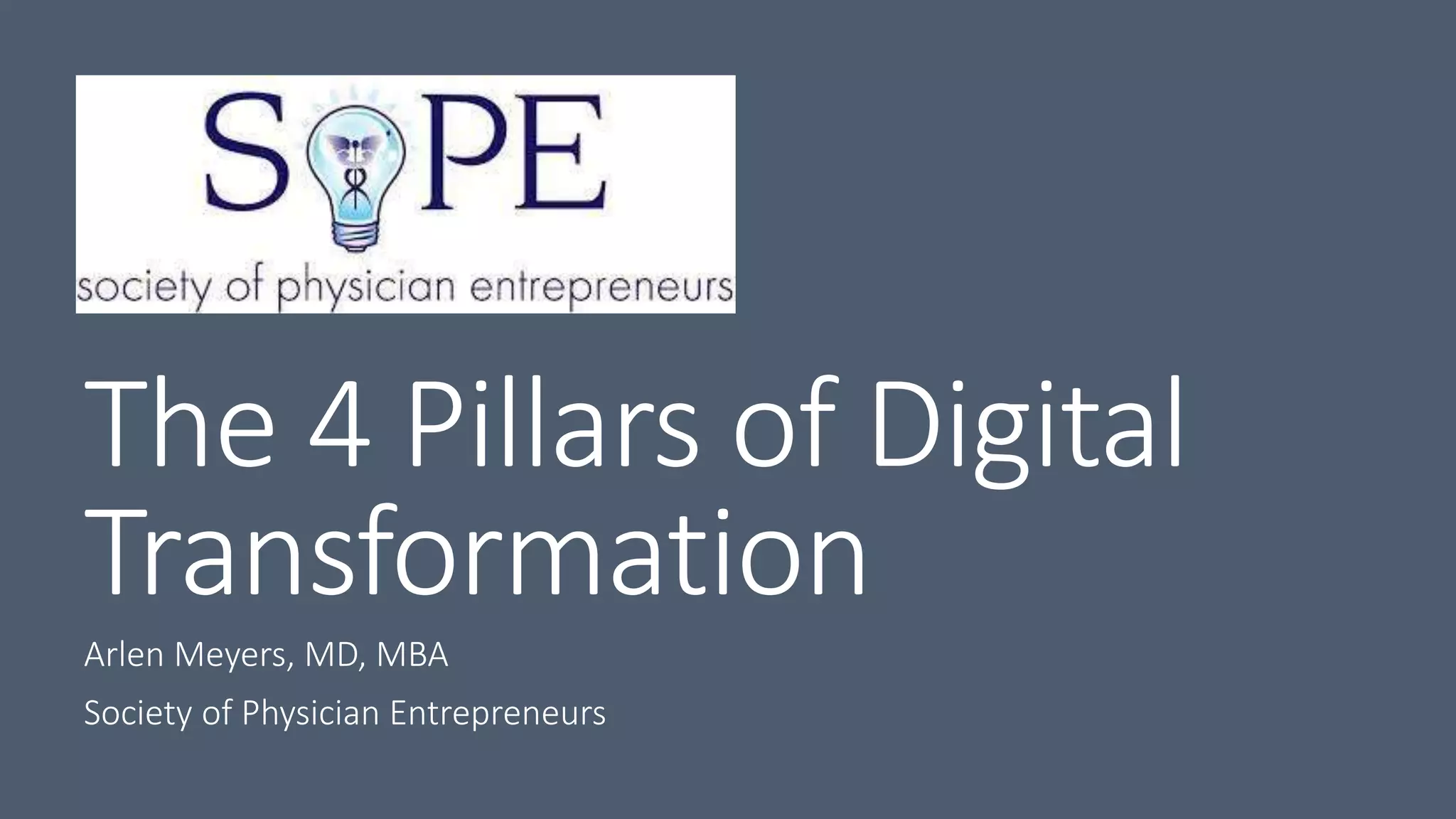 4 pillars of digital transformation | PPT