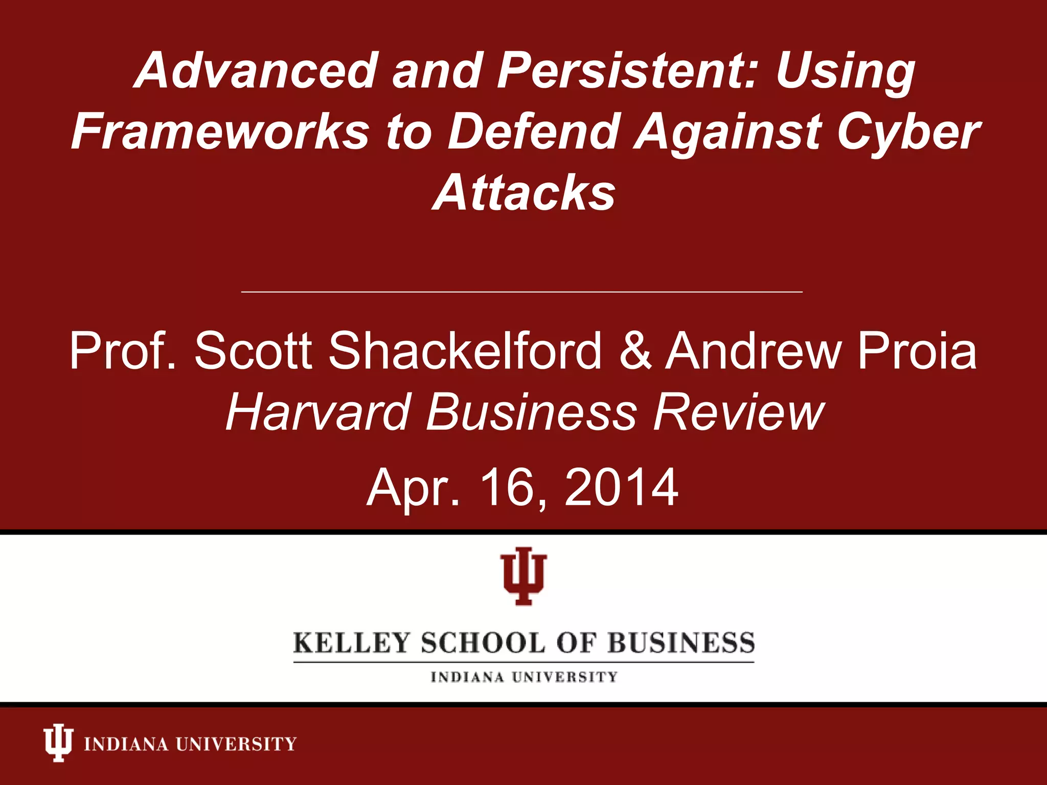 HBR APT framework | PPT