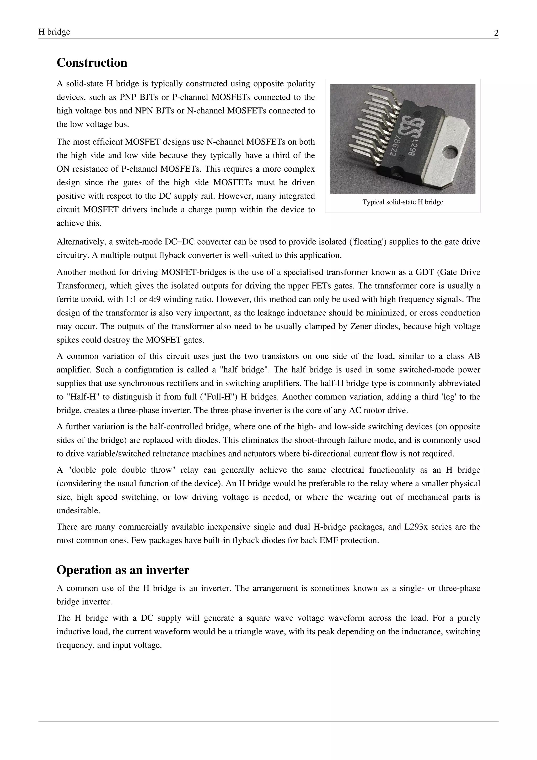 H bridge | PDF