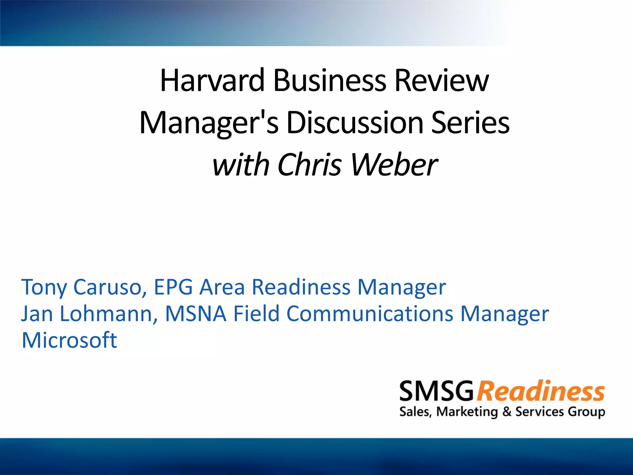HBR Overview Deck | PPT