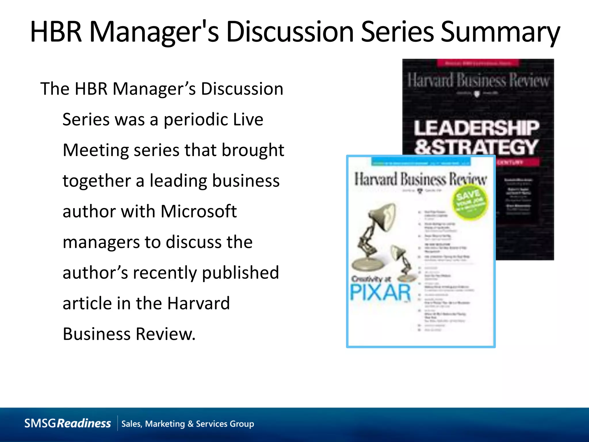 HBR Overview Deck | PPT