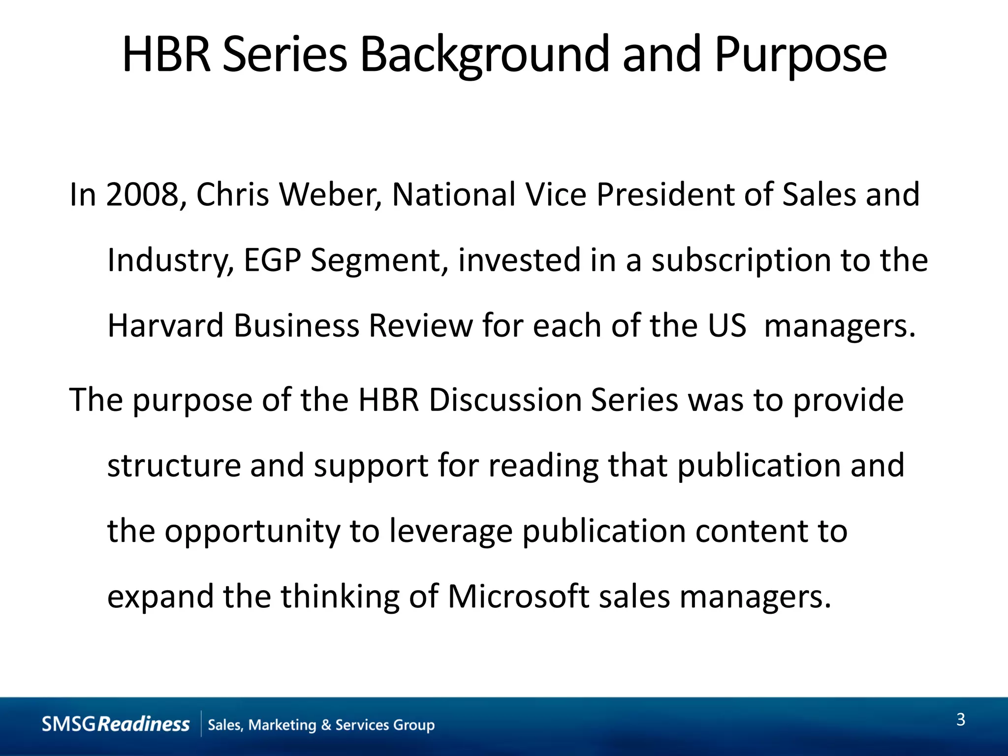 HBR Overview Deck | PPT