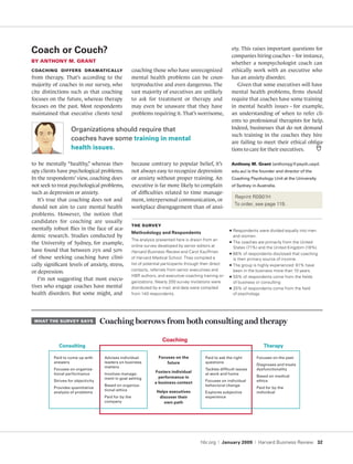 HBR Study Of Executive Coaching | PDF