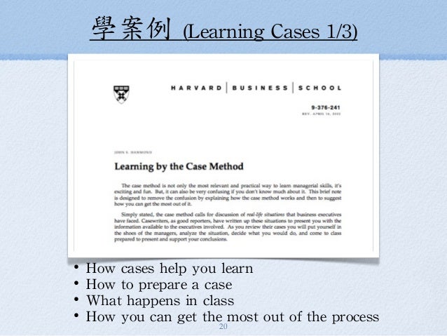 Case Method at Harvard Business School
