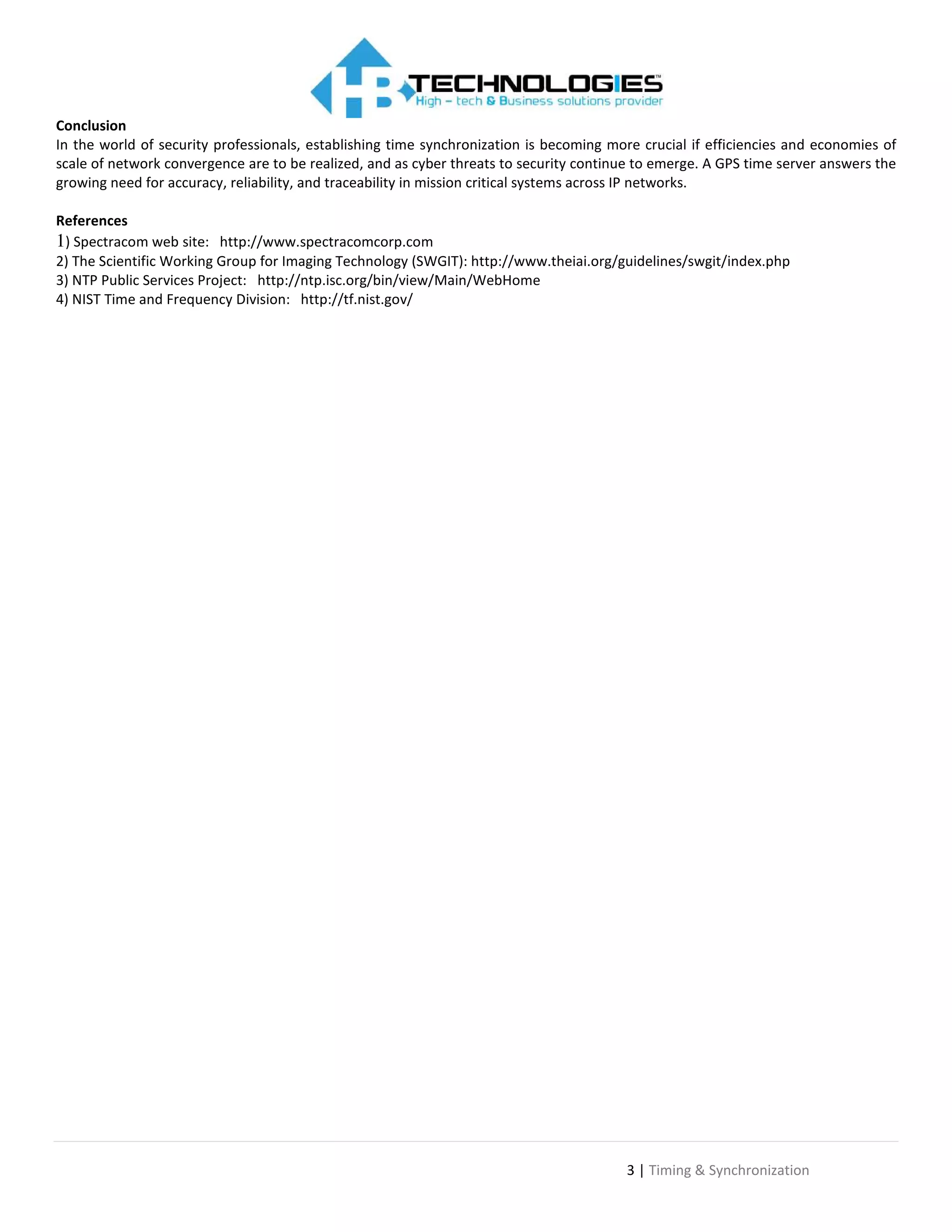 Time Synchronization Solution Ntp Pdf