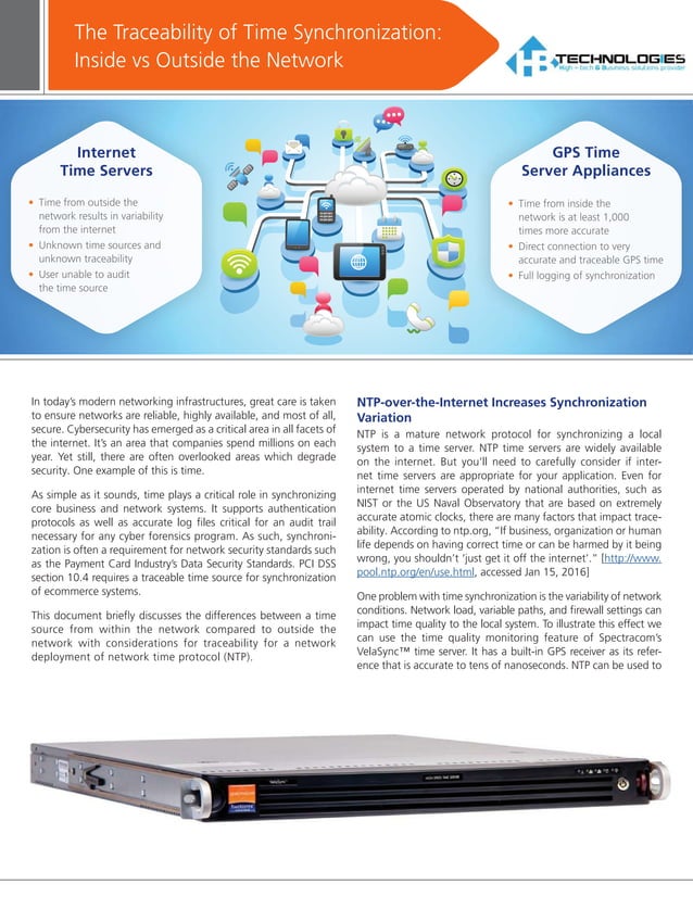 Time Synchronization Solution Ntp Pdf