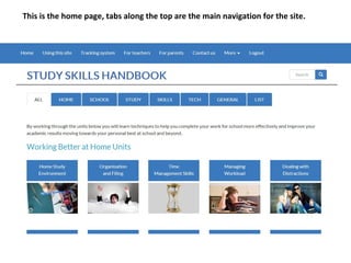 Study Skills Handbook Tour | PPT