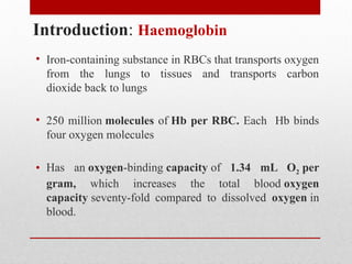 Hemoglobin (Hb) variants - Structure and Functions | PPTX