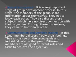 Group Development , Group Cohesiveness. | PPT
