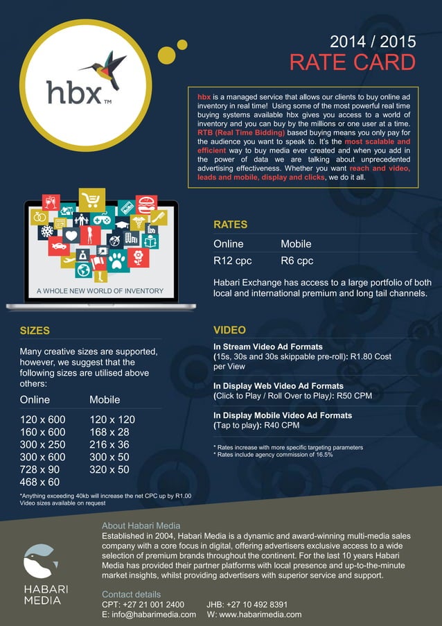 HBX Rate Card | PDF