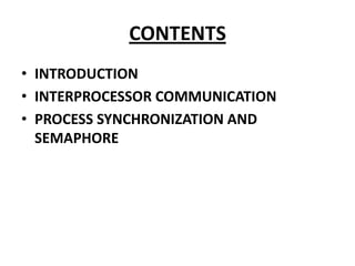 Multiprocessing -Interprocessing communication and process sunchronization,semaphore | PPT