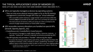 HC-4018, How to make the most of GPU accessible memory, by Paul Blinzer | PPT