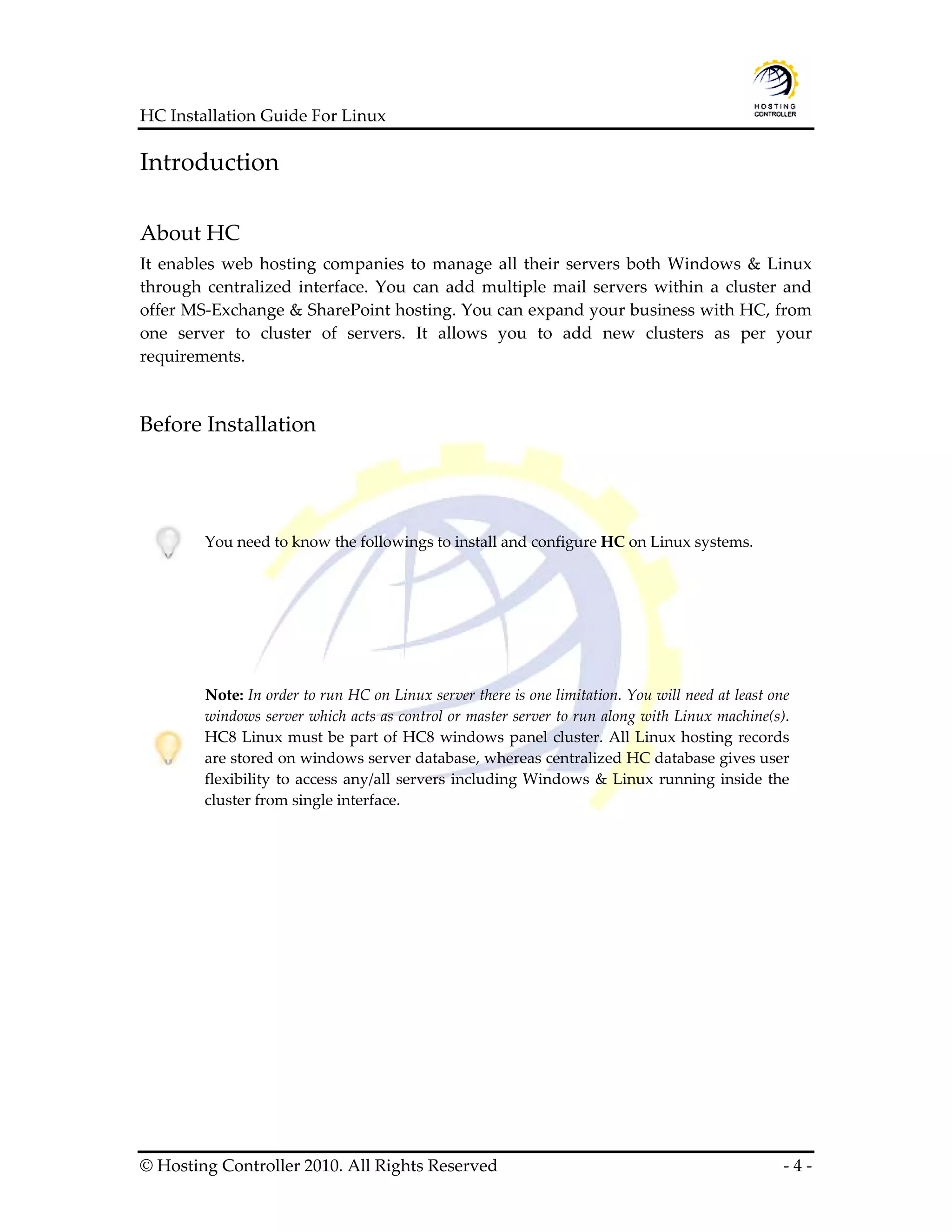 HC INSTALLATION GUIDE | PDF