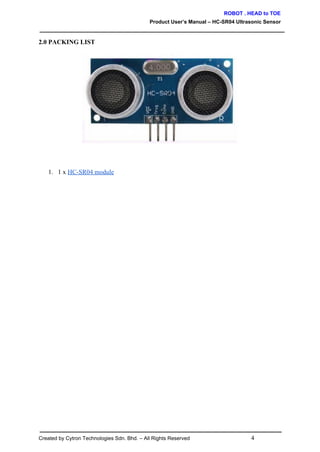 Hc sr04 users-manual | PDF