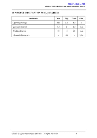 Hc sr04 users-manual | PDF