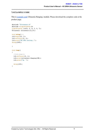 Hc sr04 users-manual | PDF