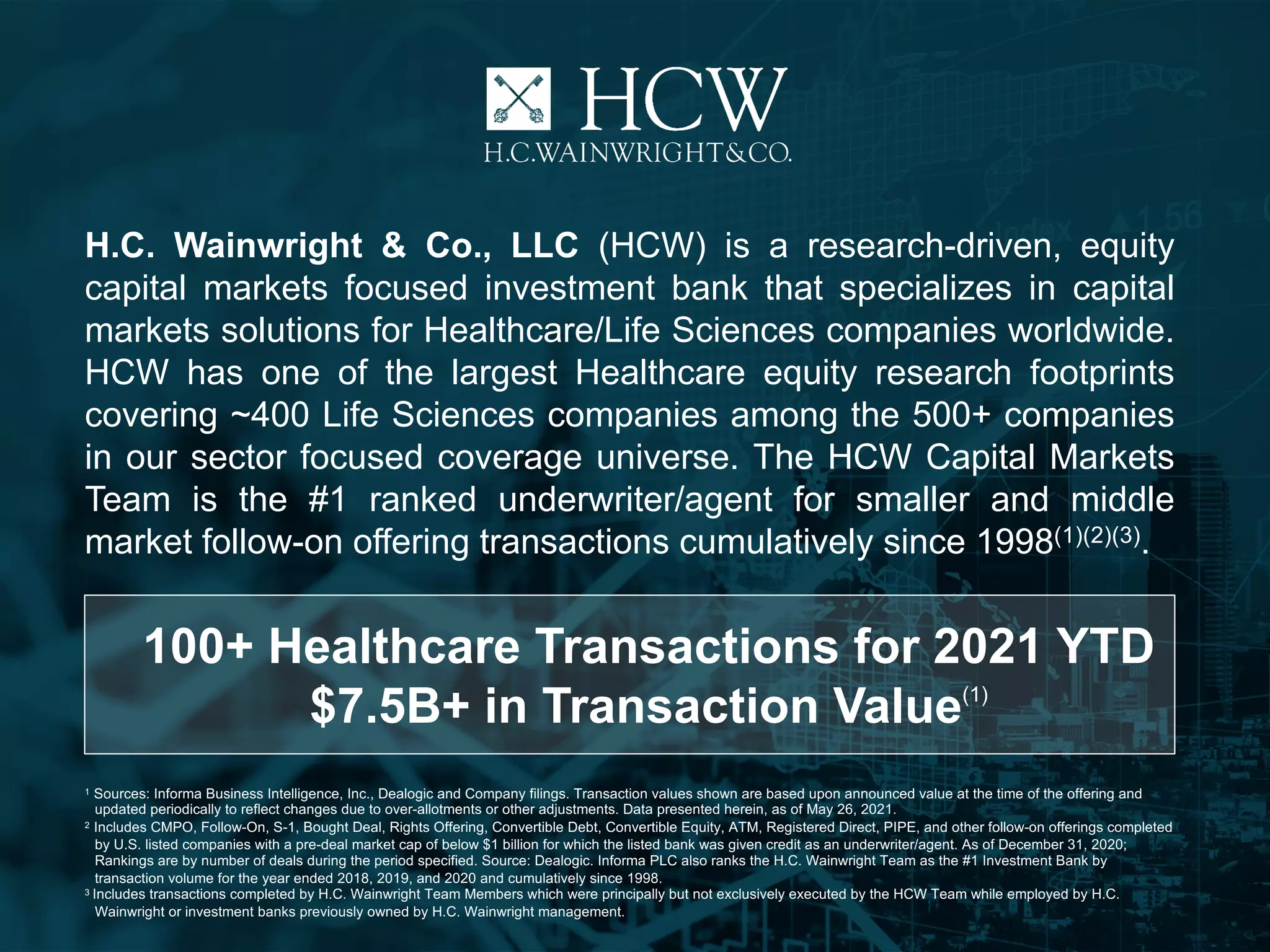 HCW Life Sciences / Healthcare Investment Banking | PPT
