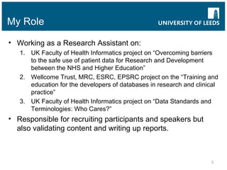 The Future: Overcoming the Barriers to Using NHS Clinical Data For ...