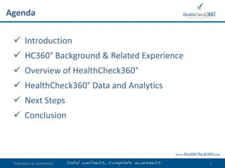 HealthCheck360 Outcome Focused, Performance Based Wellness Presentation ...