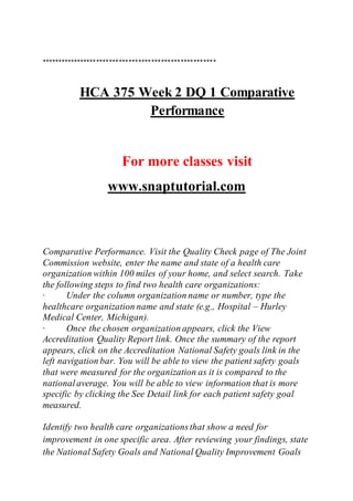 HCA 375 Exceptional Education - snaptutorial.com