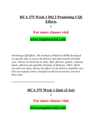 Hca 375 Education Organization-snaptutorial.com | Health Insurance ...