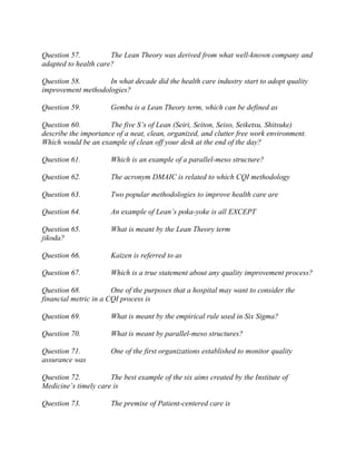 Hca 375 final exam (100 question) | PDF