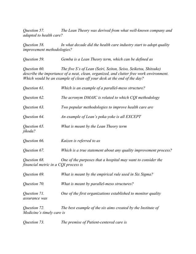 Hca 375 final exam (100 question) | PDF