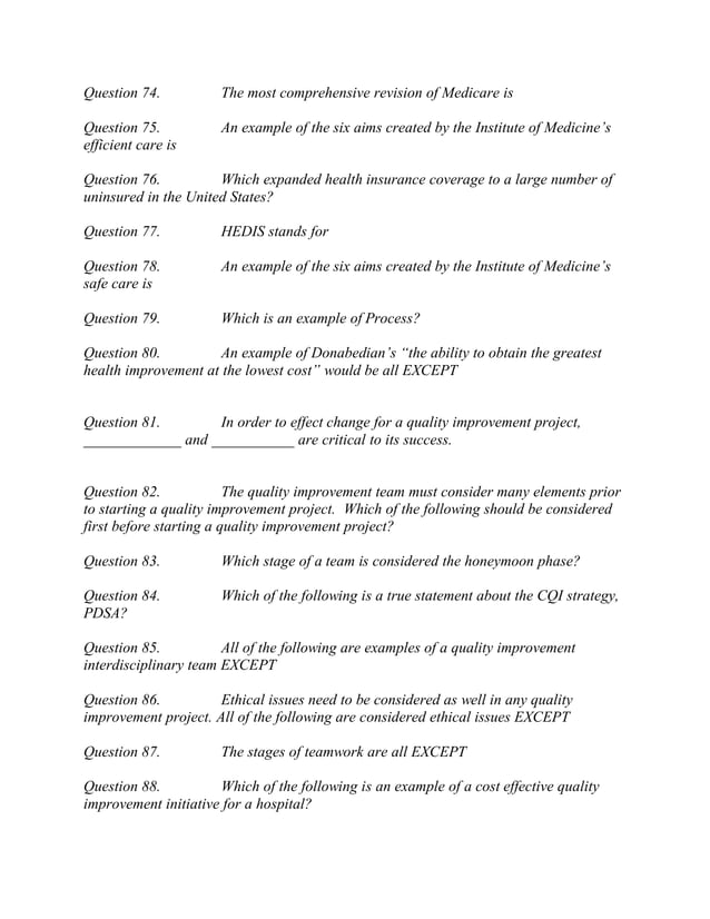 Hca 375 final exam (100 question) | PDF