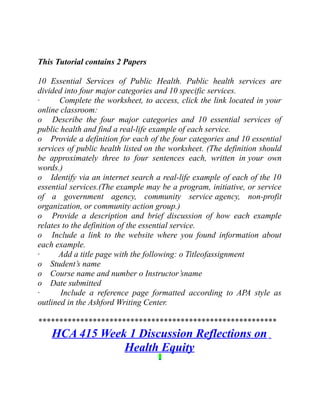 Hca 415 Effective Communication-snaptutorial.com