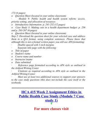 Hca 415 Effective Communication-snaptutorial.com