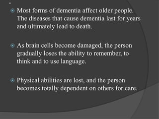 HEALTH CARE ASSISTANTS dementia PATIENTS notes | PPTX