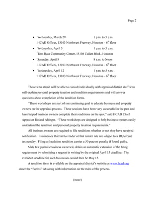 Hcad offers rendition workshops for businesses | PDF