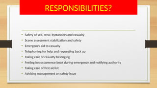 HCA FIRST AID notes kmtc first semester certificate | PPTX