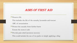 HCA FIRST AID notes kmtc first semester certificate | PPTX