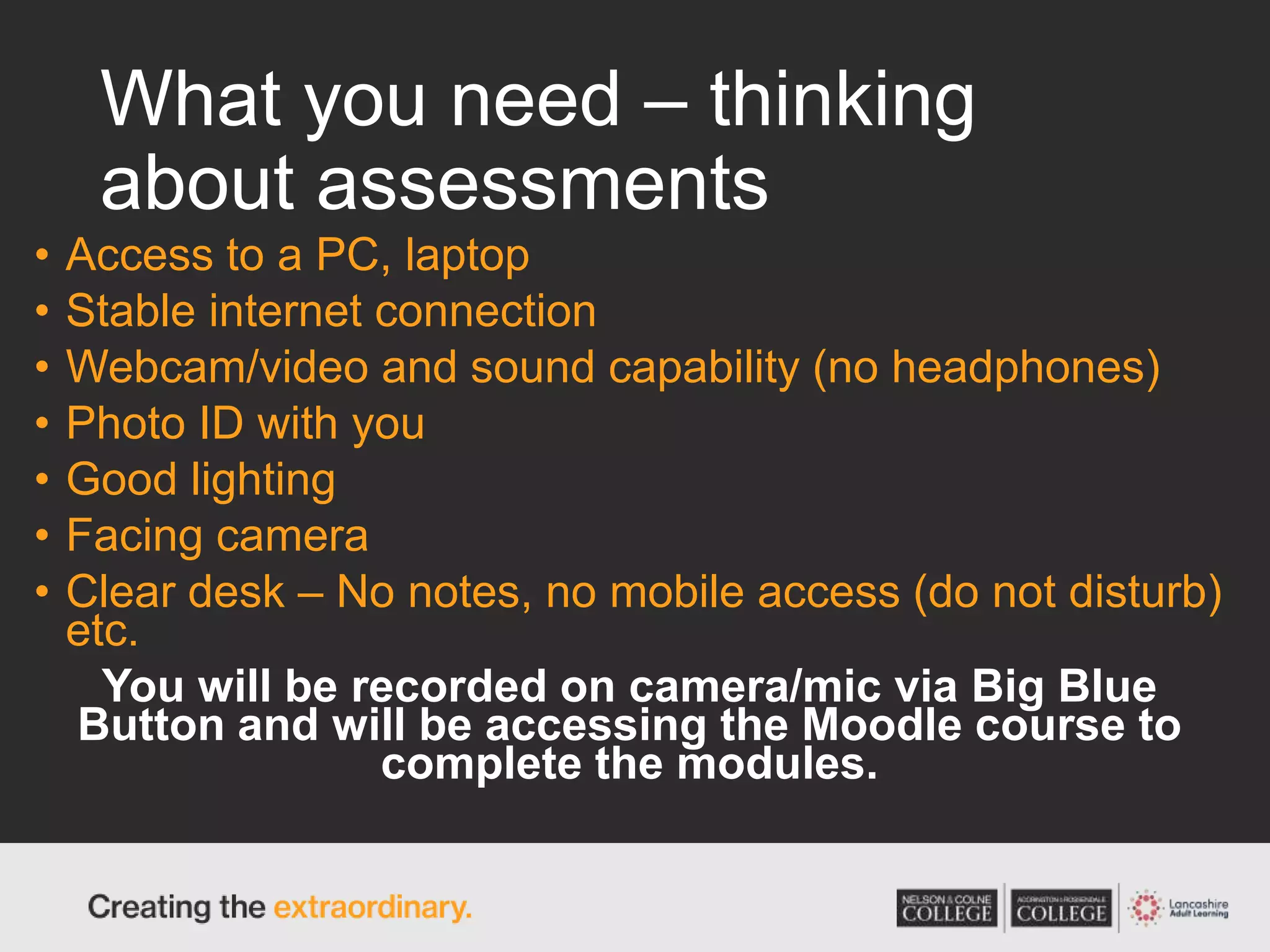 HCA LTHTR Group - Assessment information | PPT