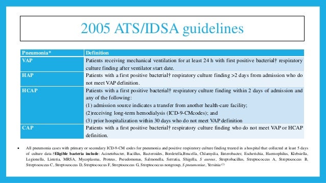 HAP/VAP 2016 ATS/IDSA Guidelines