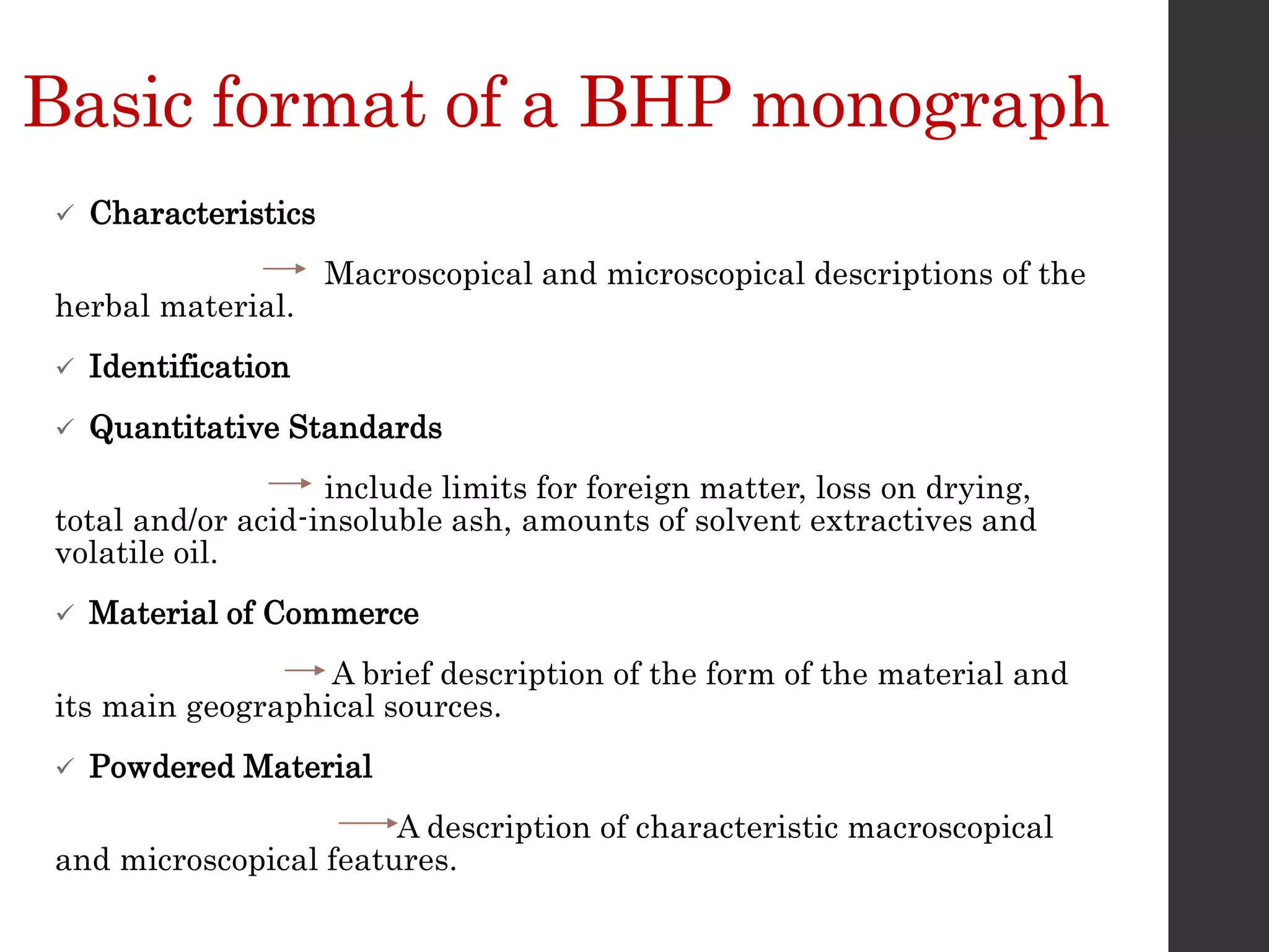 Monographs Of Herbal Drugs and Comparative Study In Various ...