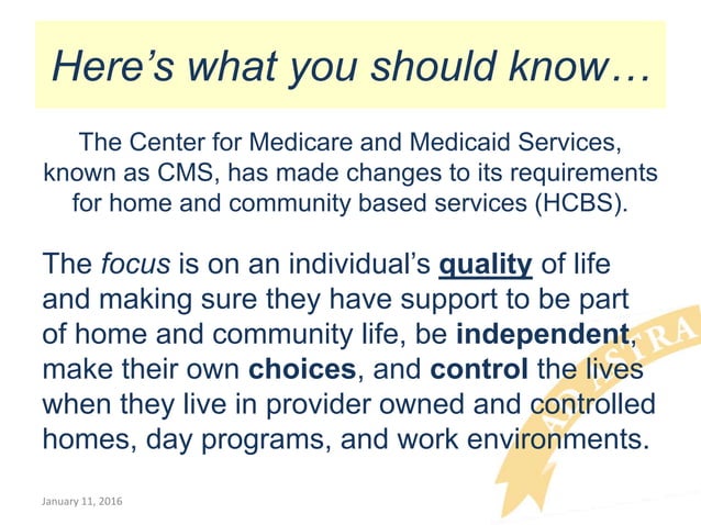 HCBS Final Rule | PPTX
