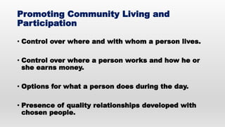 An Overview of the Home and Community Based Settings Rule | PPTX