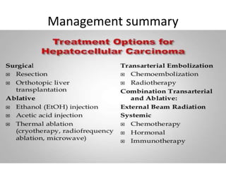 Hepatocellular carcinoma Dr.MASHA | PPTX