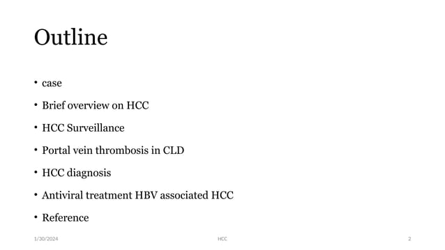 Case presentation on hepatocellular carcinoma | PPT