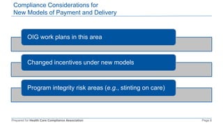 Compliance Design in a World of New Models | PPTX | Health Insurance ...