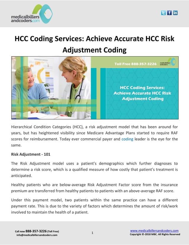 HCC Coding Services: Achieve Accurate HCC Risk Adjustment Coding | PDF