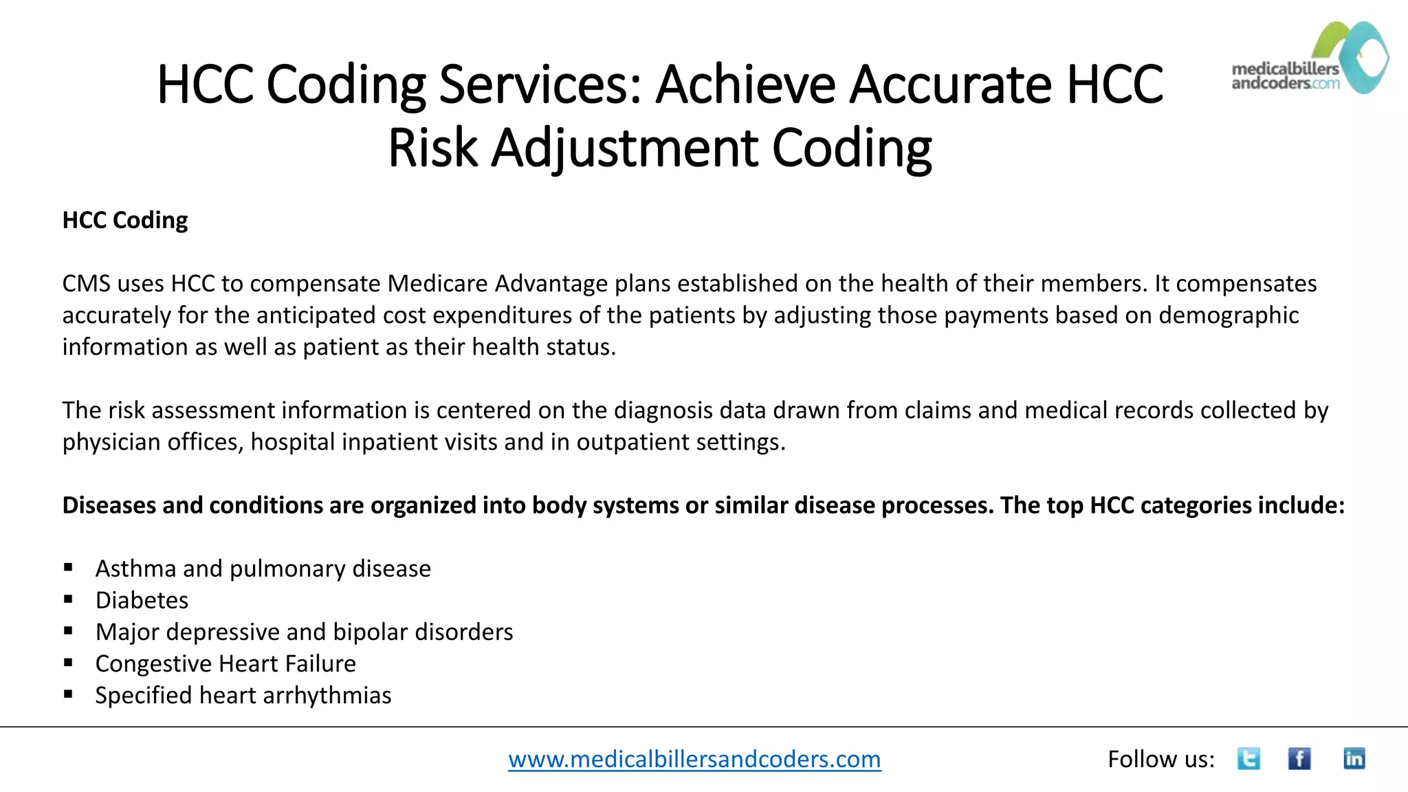 Hcc Coding Services Achieve Accurate Hcc Risk Adjustment Coding Ppt
