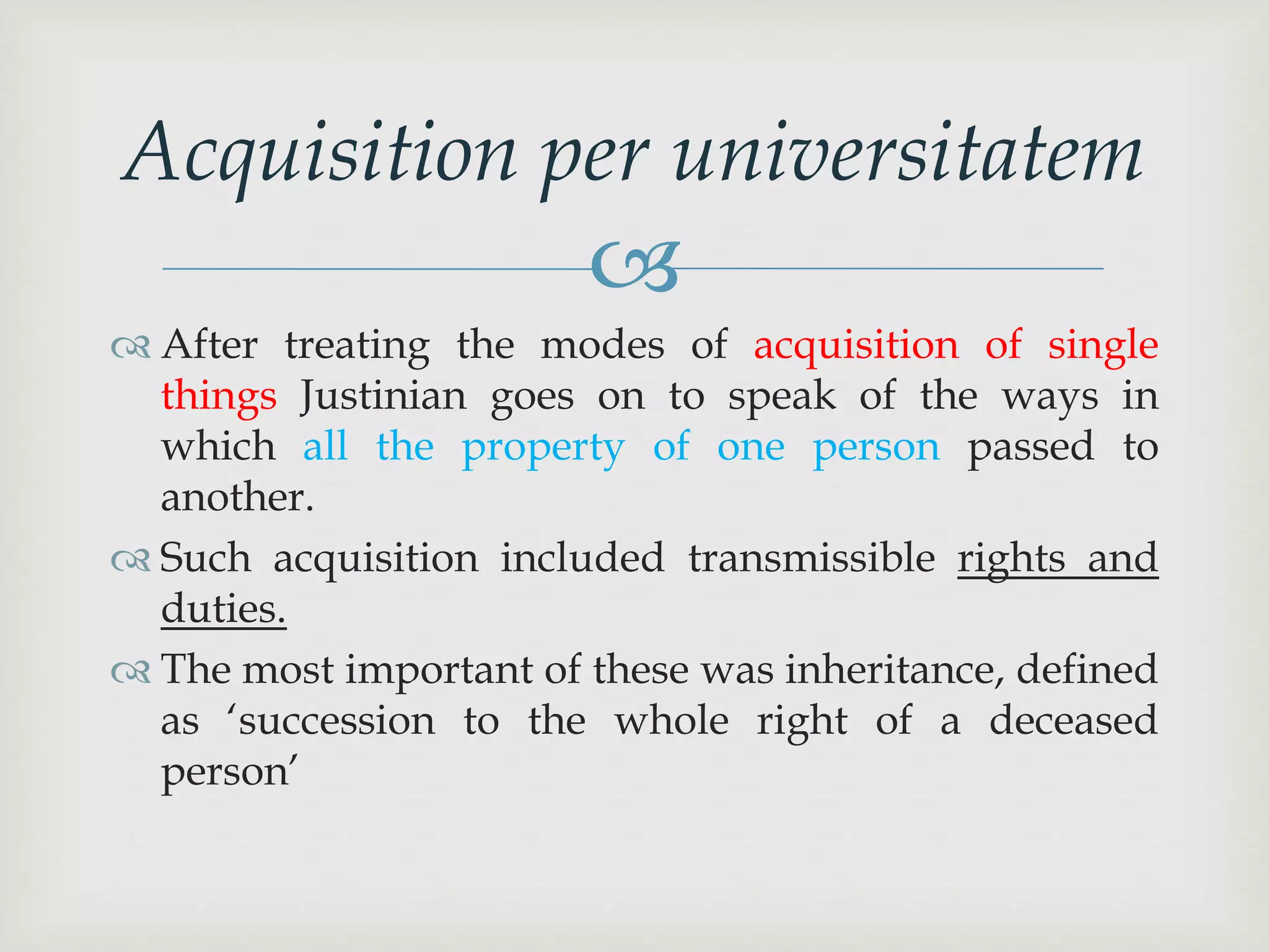 Principles of Law of Succession | PPTX